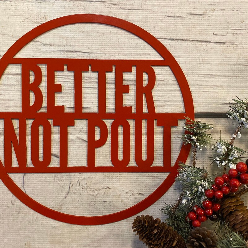 Better Not Pout Sign - Etsy