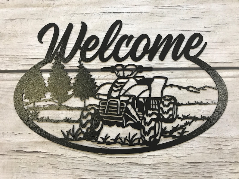 4 Wheeler ATV Metal Sign Welcome or Personalized - Etsy