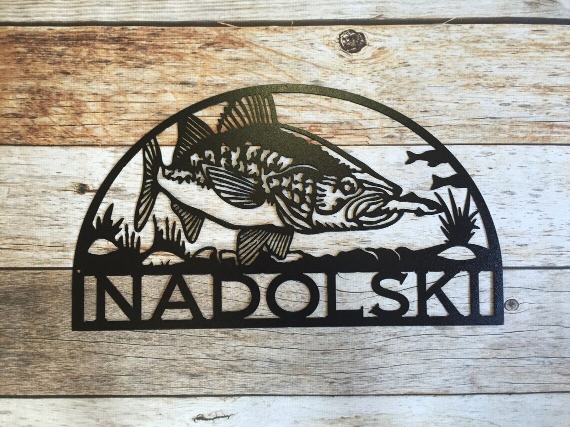 Personalized Walleye Fishing Sign Custom Fishing Sign | Etsy