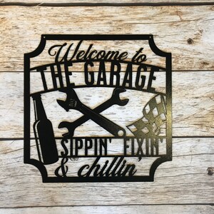The Garage Metal Sign, Automotive Sign, Man Cave Sign, Garage Art - Etsy