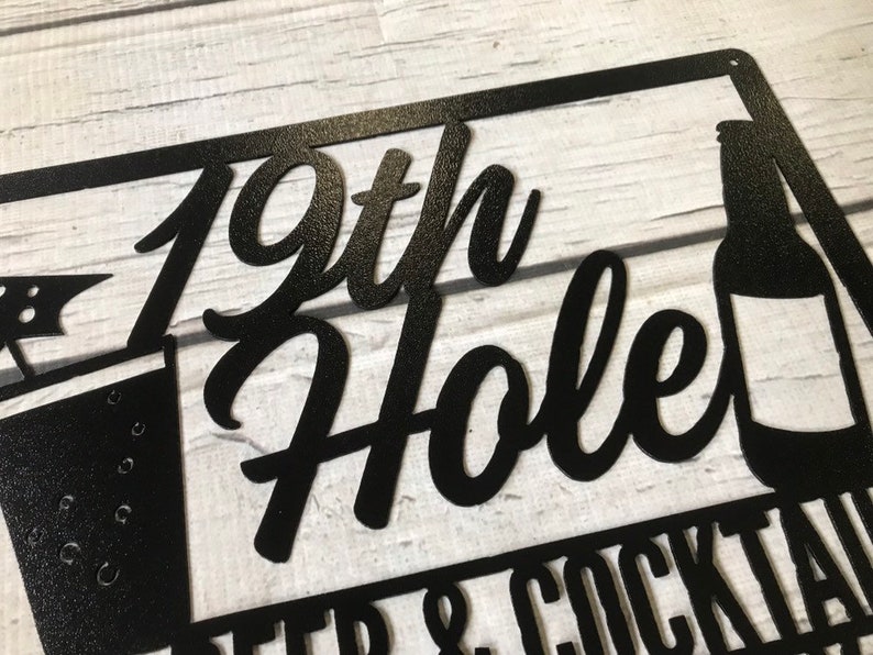 19th Hole Golfing Sign Golf Sign Bar Sign Man Cave Sign - Etsy