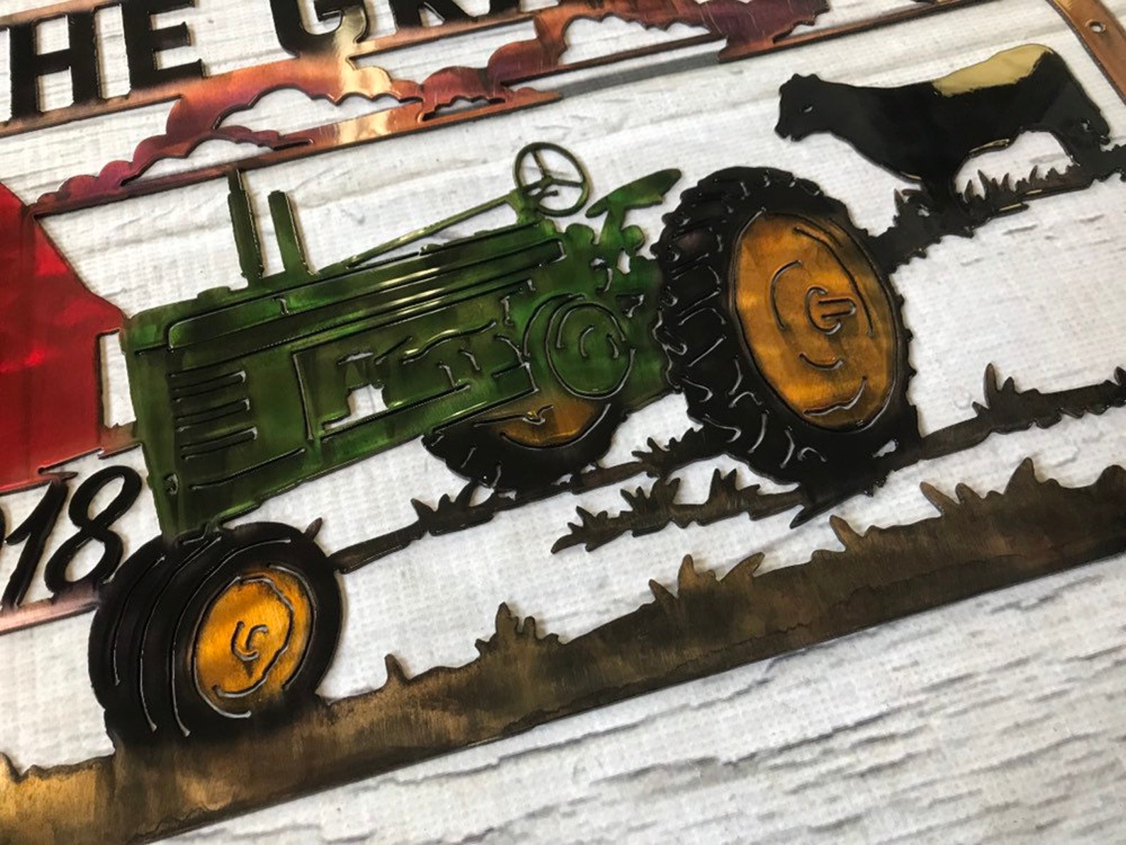 Custom Metal Farm Scene Sign, Personalized Sign, Farm Sign - Etsy