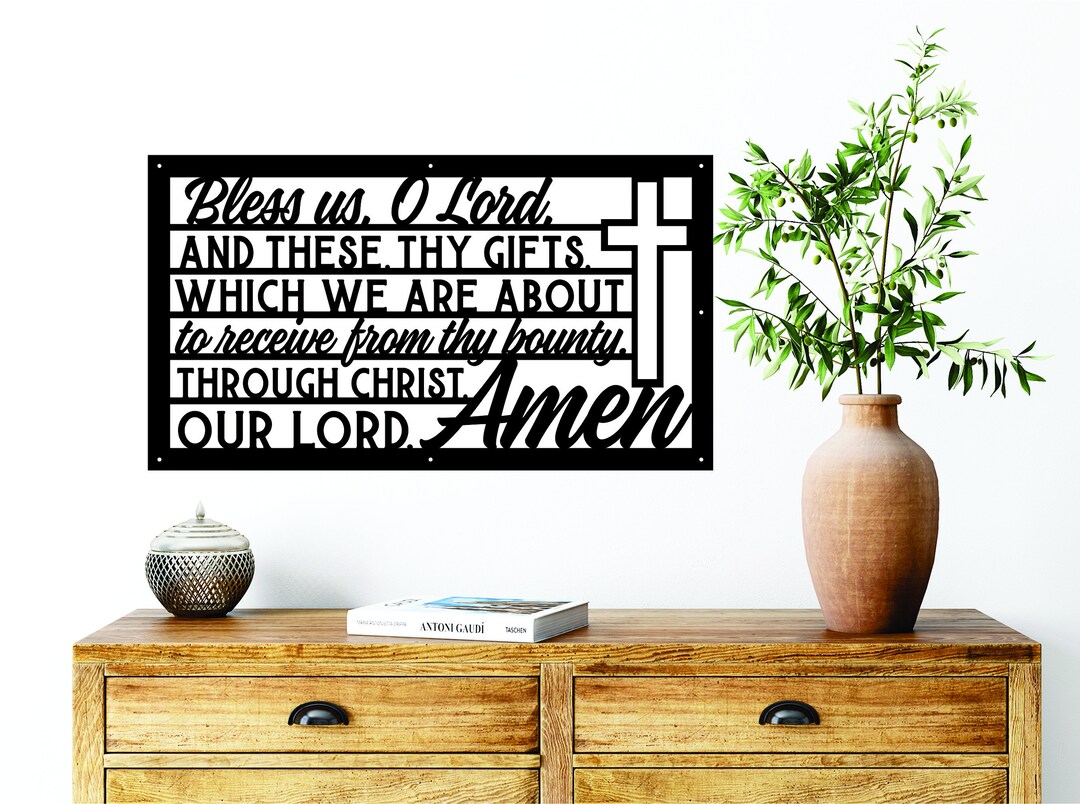 Catholic Table Grace, Bless Us O Lord Prayer, Catholic Wall Art ...