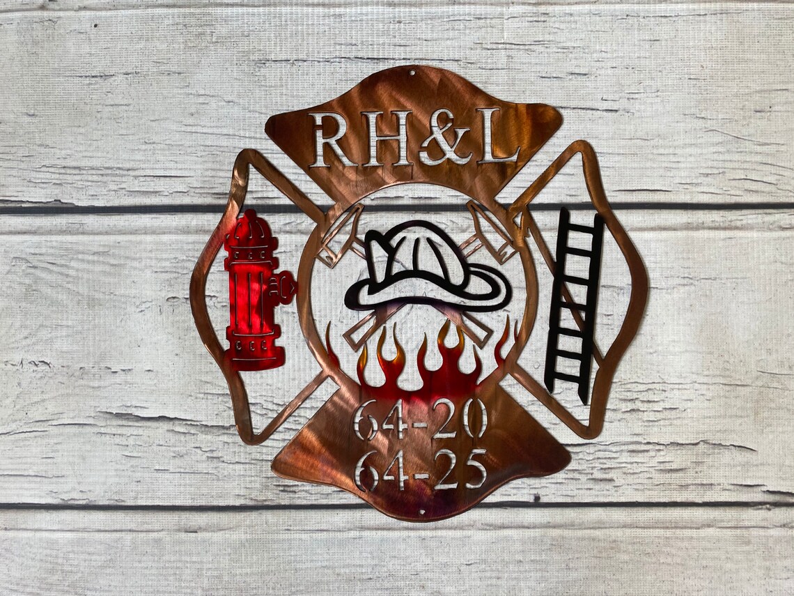 Fire Department Custom Name Sign | Etsy