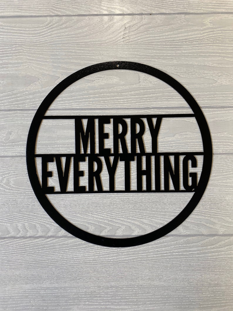 Merry Everything Sign, Farmhouse Decor, Gallery Wall Sign - Etsy