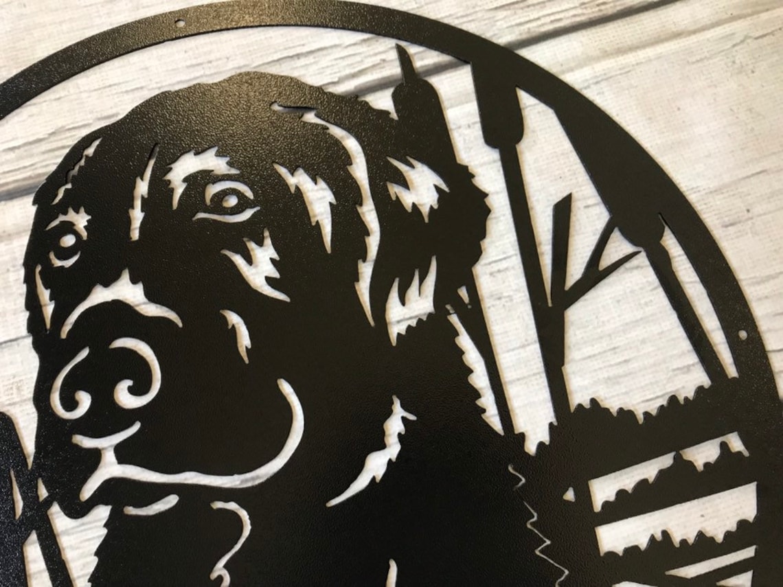 Hunting Dog Sign Dog in Cattails Sign Metal Hunting Sign | Etsy