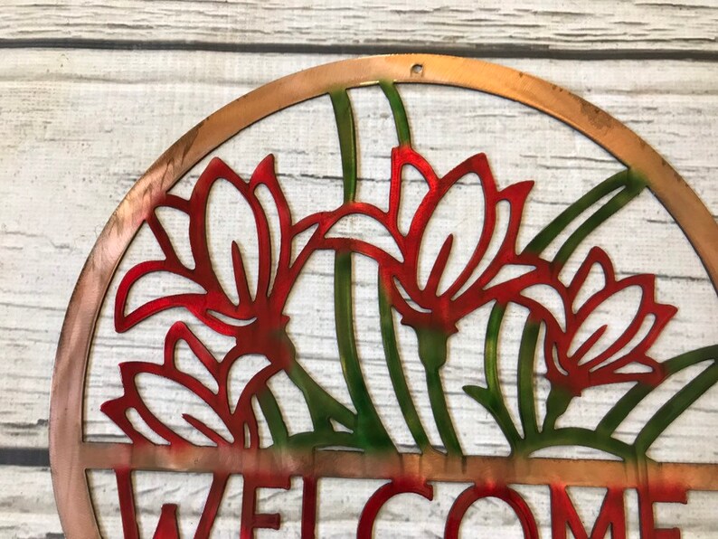 Welcome Tulip Sign Tulip Wall Sign Tulip Door Sign - Etsy UK