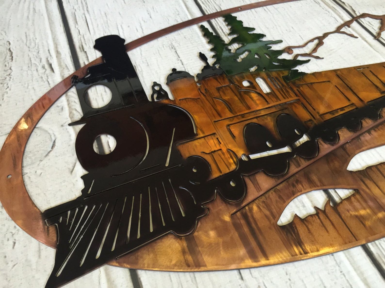 Railroad Train Metal Artwork - Etsy