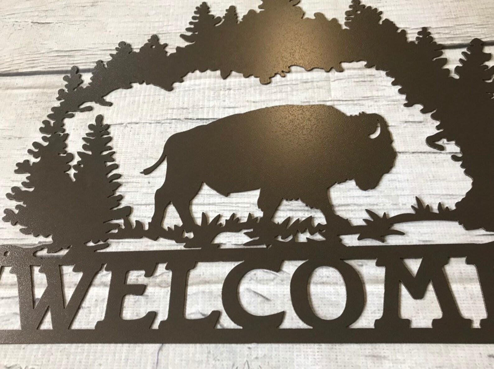 Buffalo Welcome Sign Wildlife Welcome Sign - Etsy