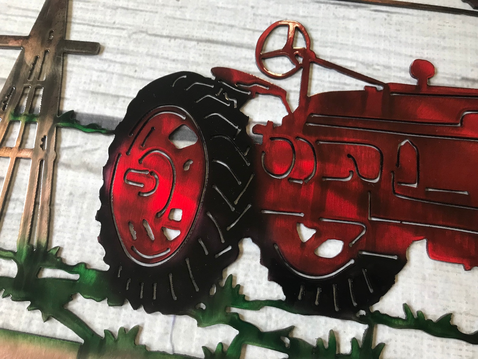 Personalized Farm Sign With Red Tractor Custom Farm Sign - Etsy