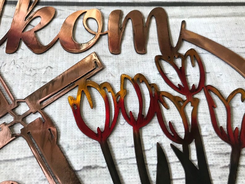 Welkom Tulip Sign, Dutch Metal Art, Tulip Sign - Etsy