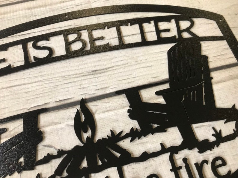 Life is Better Around the Fire Sign Firepit Sign Camping - Etsy