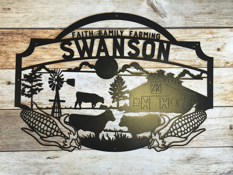 Faith Family Farming Custom Farm Sign, Personalized Farm Sign - Etsy
