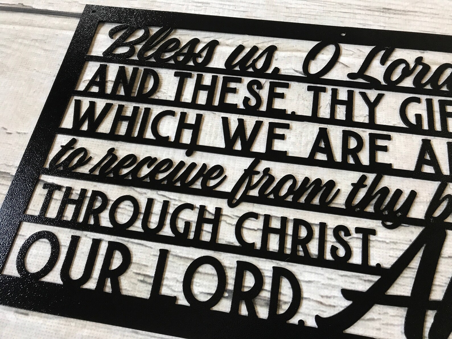 Catholic Table Grace Bless Us O Lord Prayer Catholic Wall | Etsy