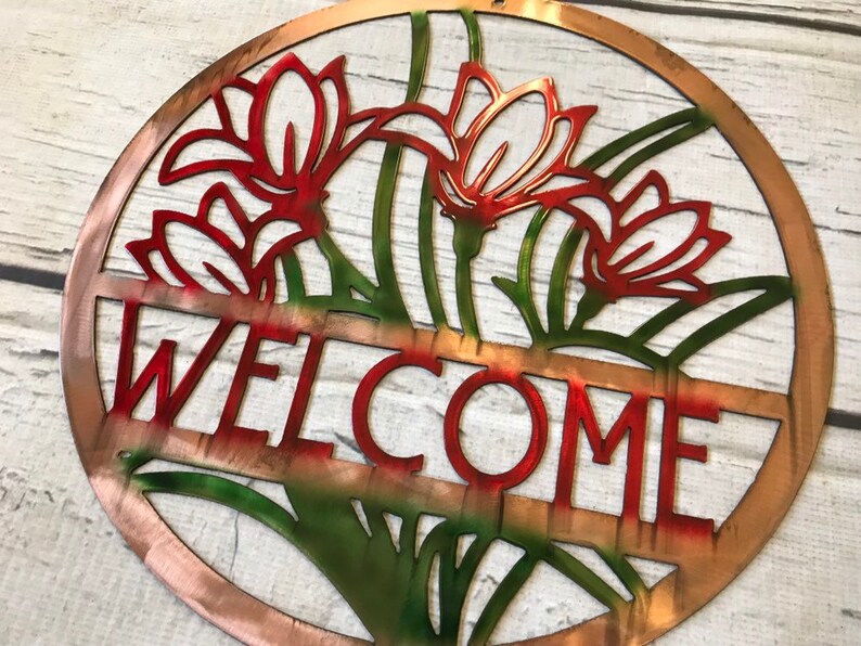 Welcome Tulip Sign, Tulip Wall Sign, Tulip Door Sign - Etsy