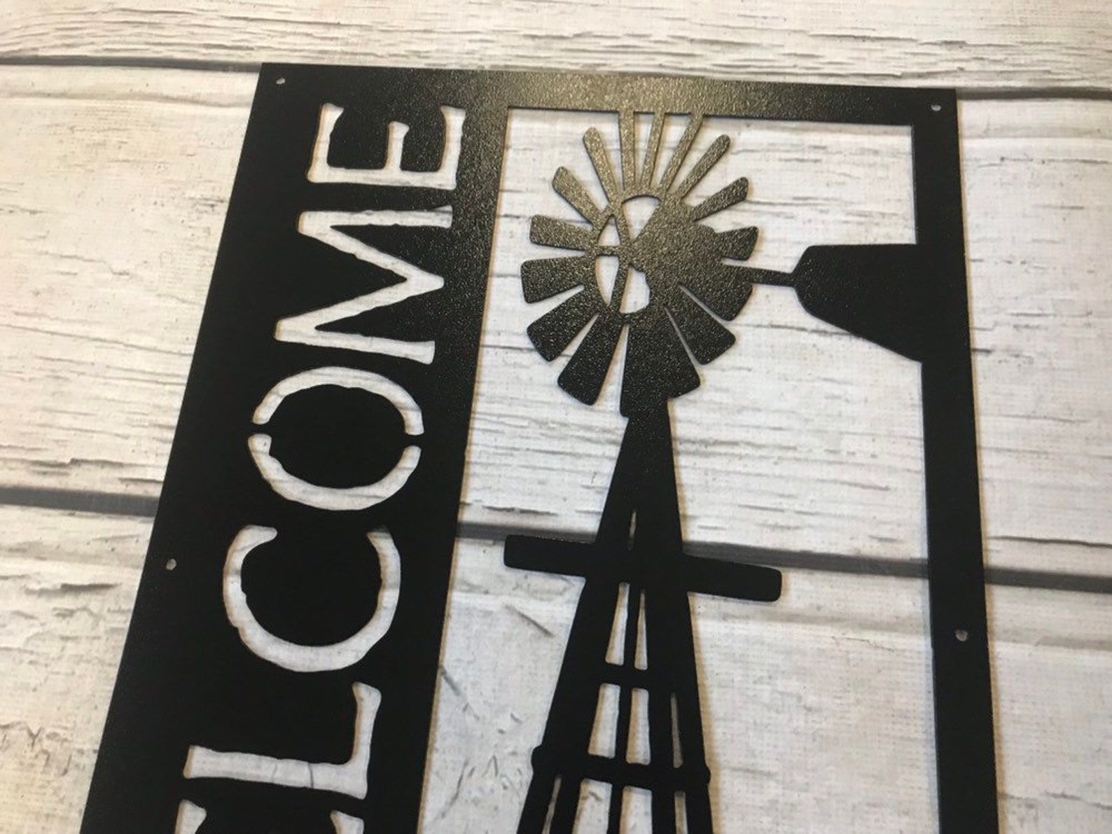 Welcome Windmill Metal Wall Decor Farm Sign Personalized | Etsy