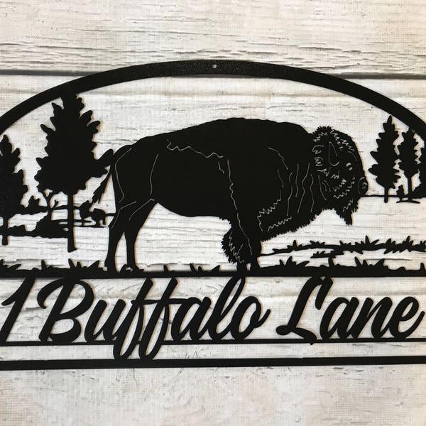 Metal Bison Sign - Etsy