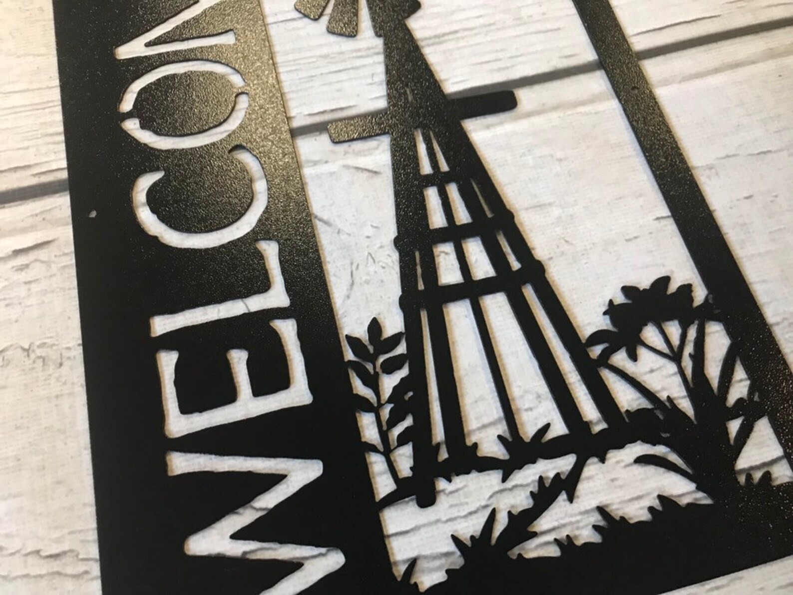 Welcome Windmill Metal Wall Decor Farm Sign Personalized | Etsy