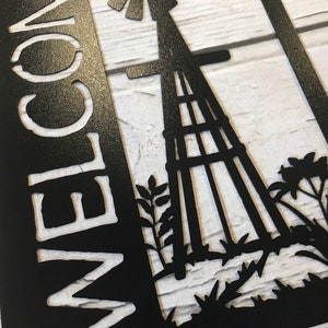 Welcome Windmill Metal Wall Decor, Farm Sign, Personalized Sign - Etsy