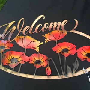 Welcome Poppy Sign - Etsy