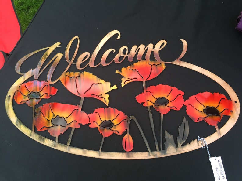 Welcome Poppy Sign - Etsy