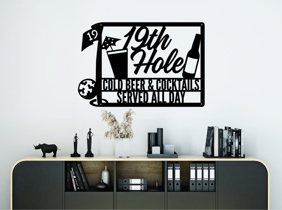 19th Hole Golfing Sign, Golf Sign, Bar Sign, Man Cave Sign - Etsy