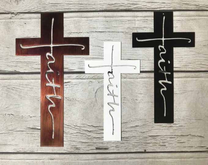 Faith Cross Custom Metal Art - Etsy