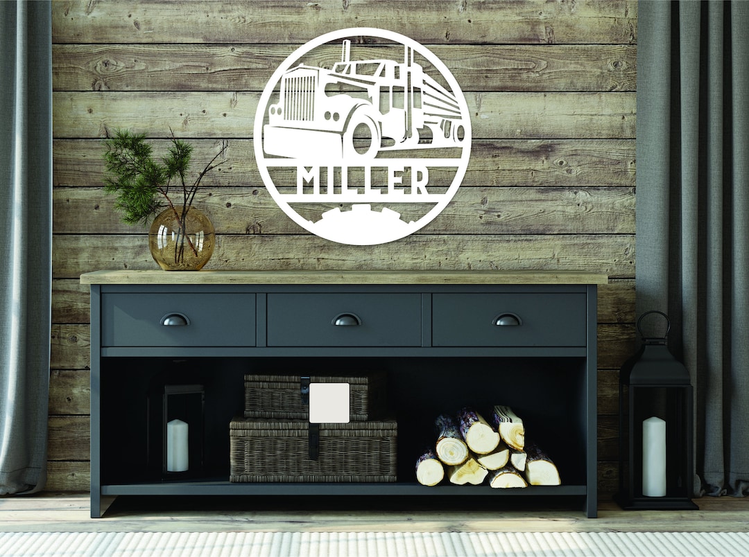 Personalized Semi Trucking Sign, Semi Truck Sign, Custom Semi Truck ...