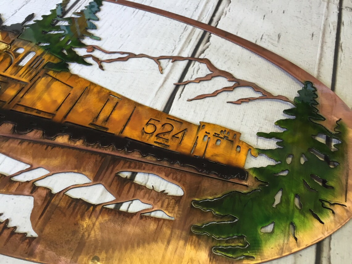 Railroad Train Metal Artwork - Etsy