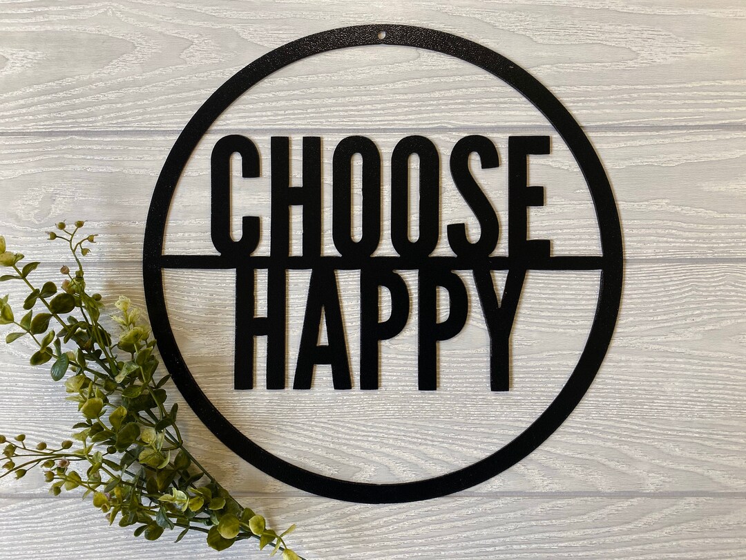 Choose Happy Sign, Farmhouse Decor, Gallery Wall Sign - Etsy