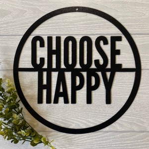 Choose Happy Sign, Farmhouse Decor, Gallery Wall Sign - Etsy