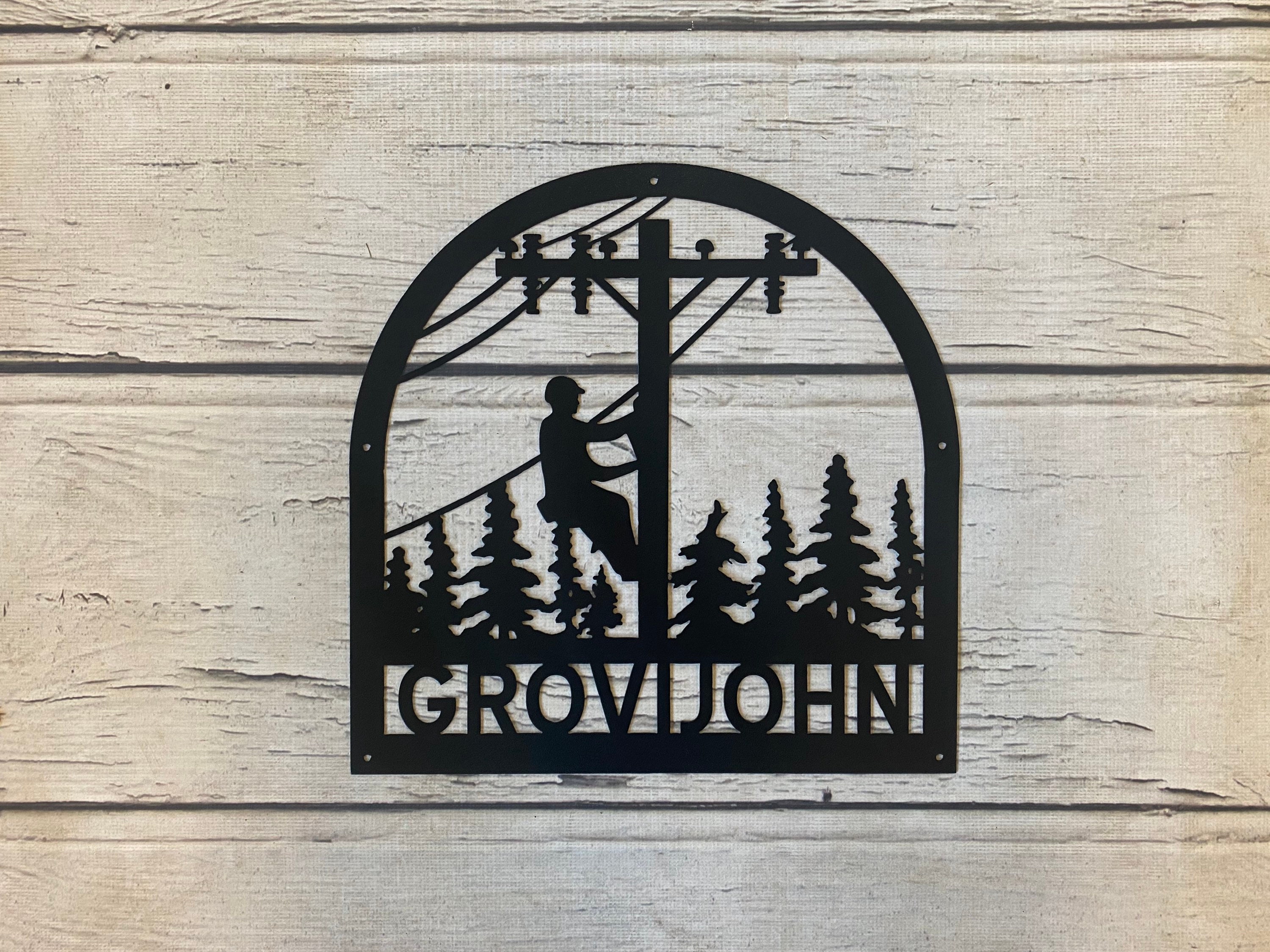 Personalized Lineman Sign Lineman Sign Custom Lineman Sign - Etsy