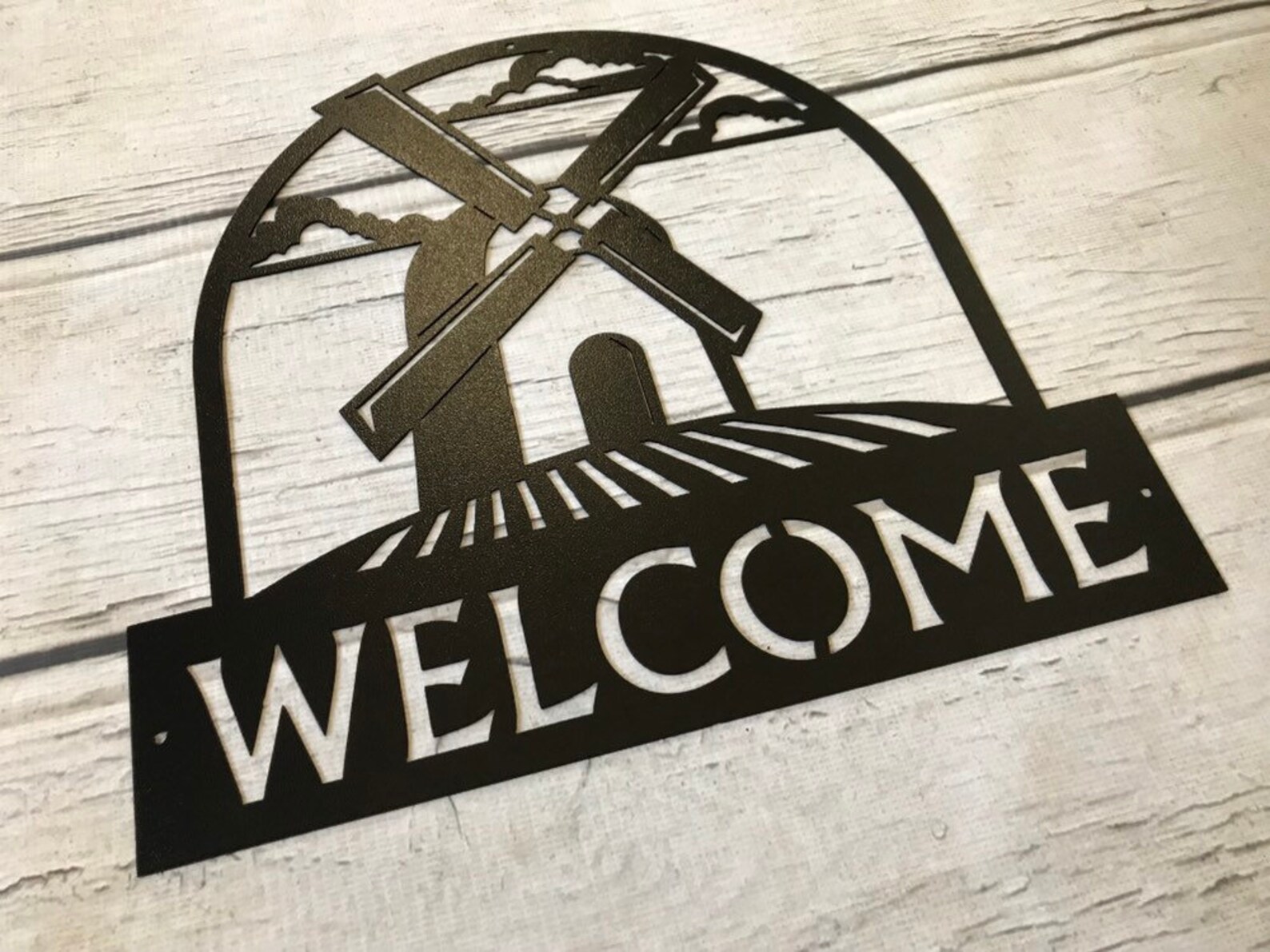 Windmill Welcome Sign Dutch Windmill Sign | Etsy