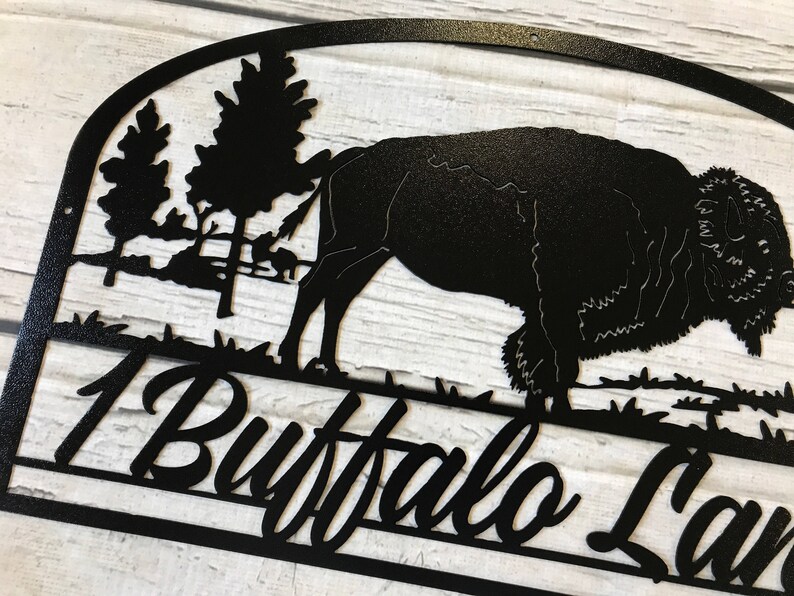 Buffalo Address Sign Personalized Metal Sign Custom Address | Etsy