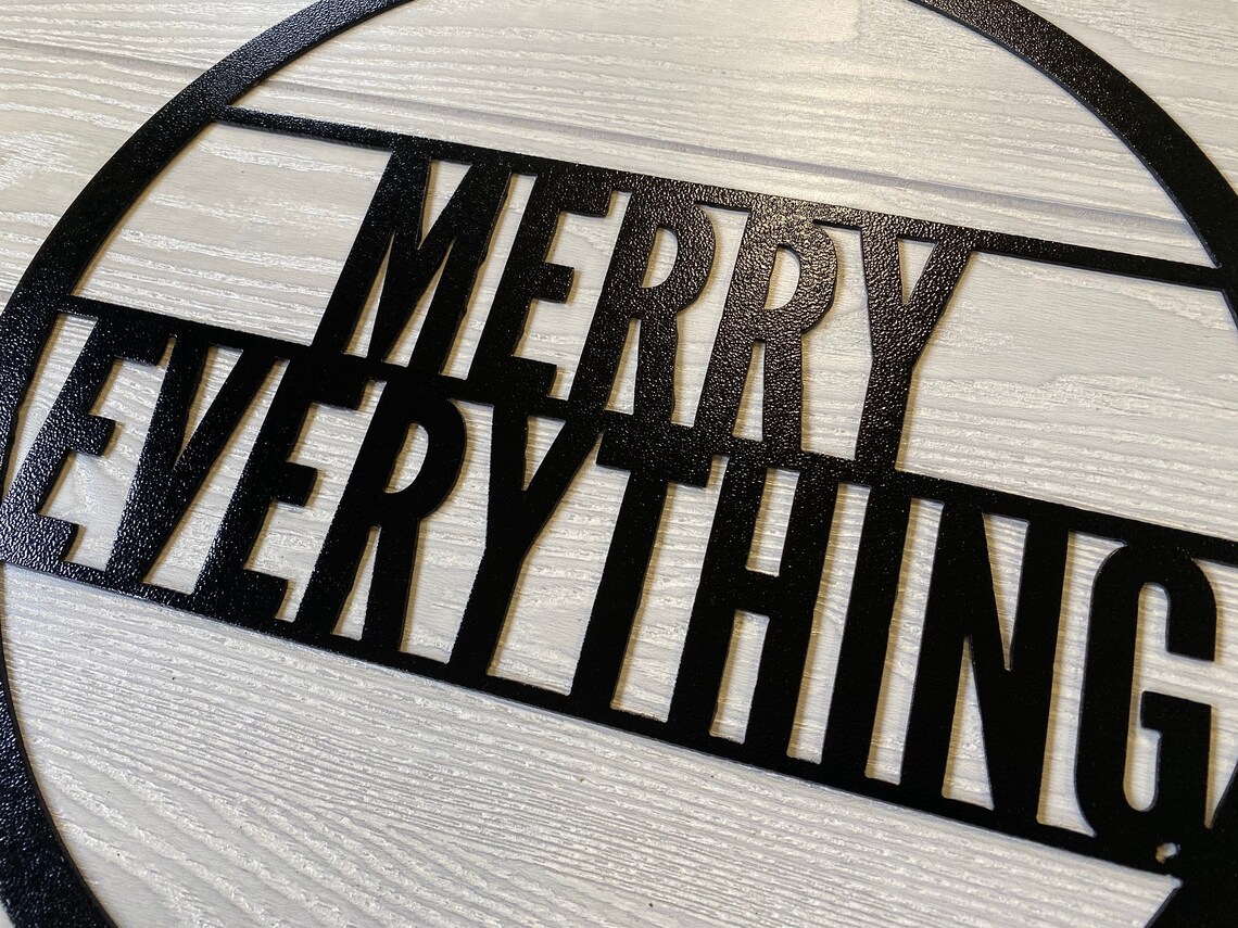 Merry Everything Sign, Farmhouse Decor, Gallery Wall Sign - Etsy