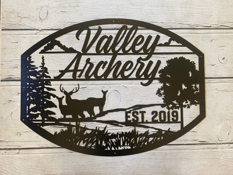 Metal Nature Scene Personalized Metal Sign Deer Sign - Etsy