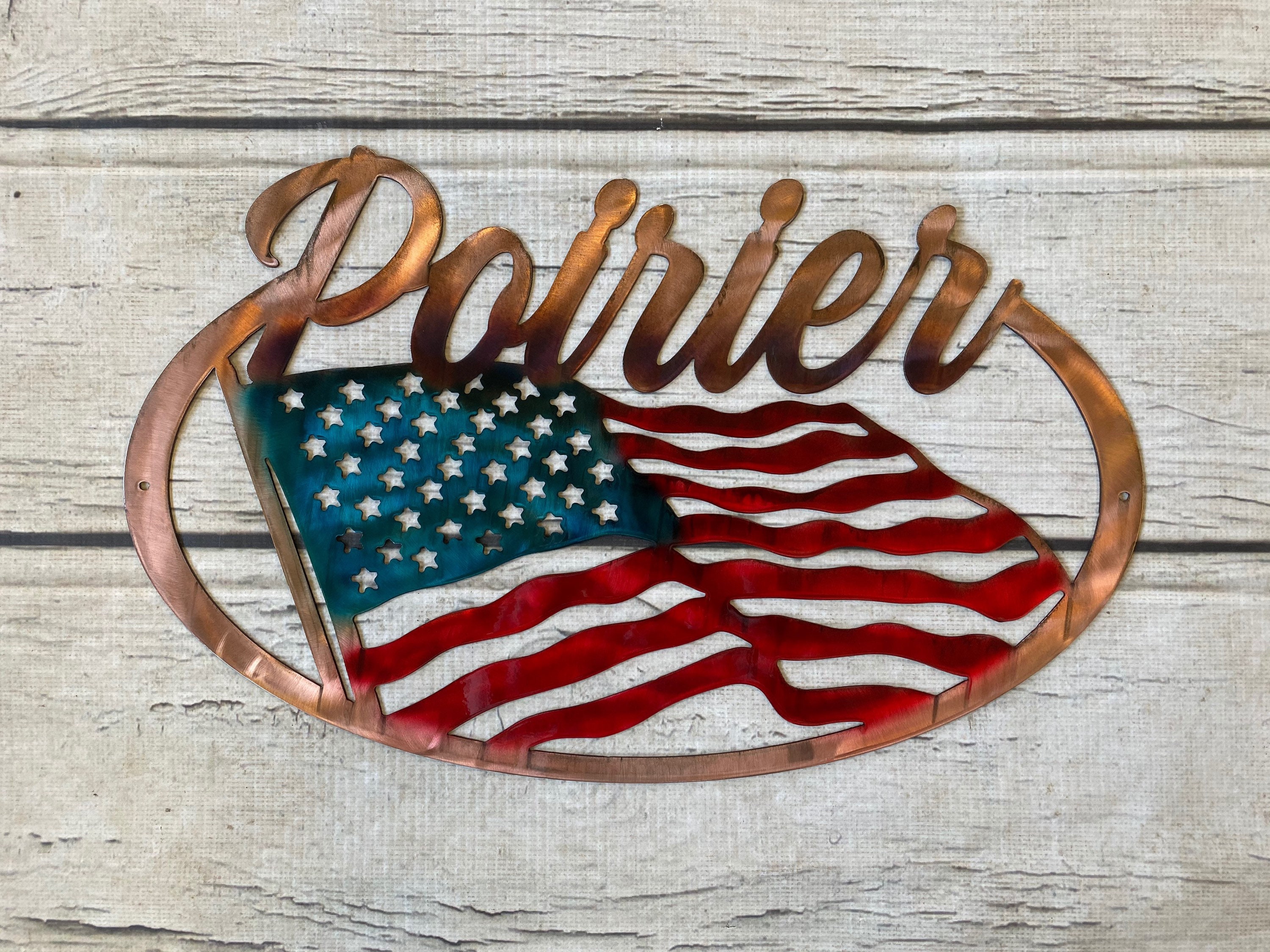 American Flag Custom Name Sign - Etsy