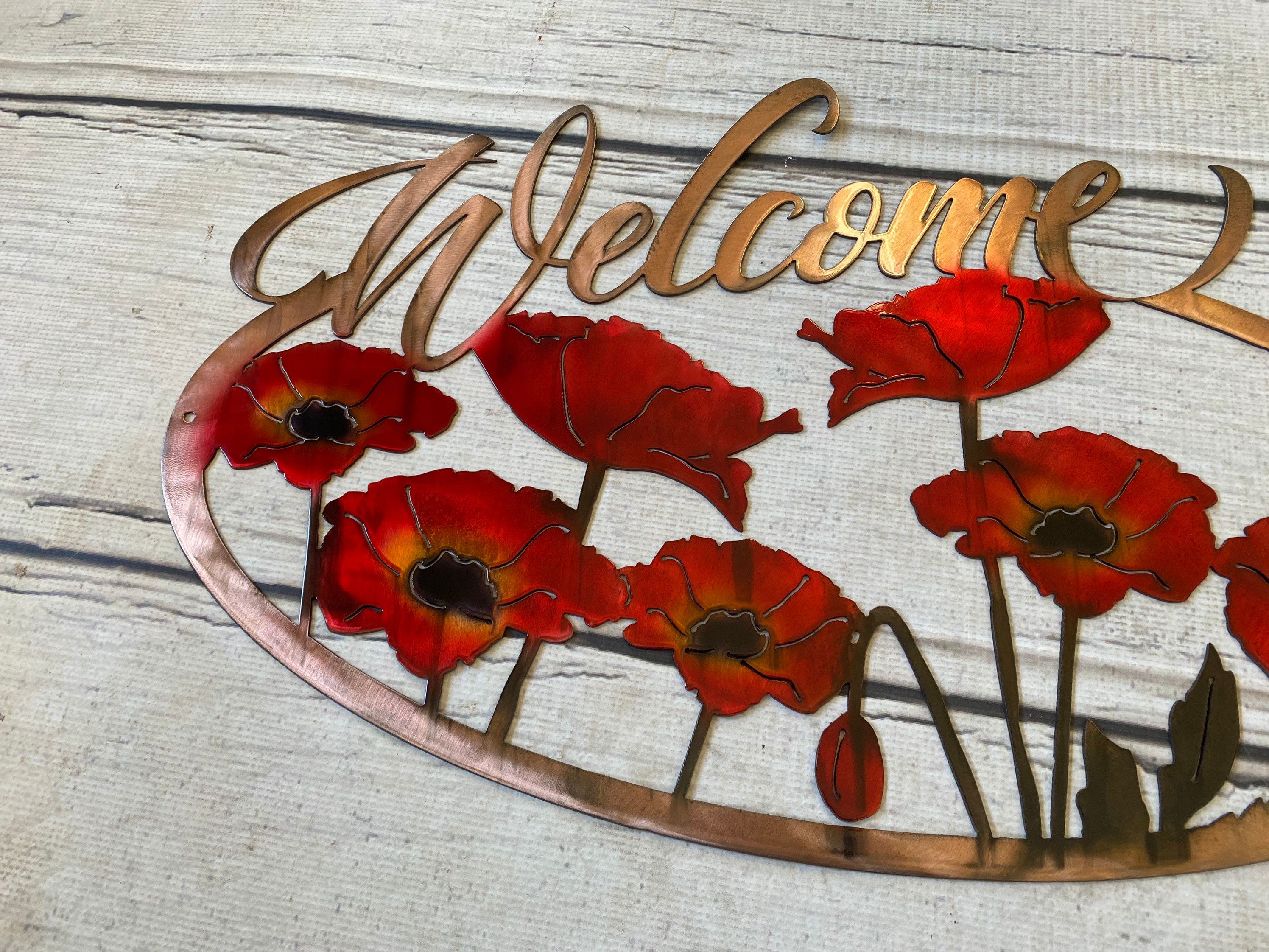 Welcome Poppy Sign - Etsy