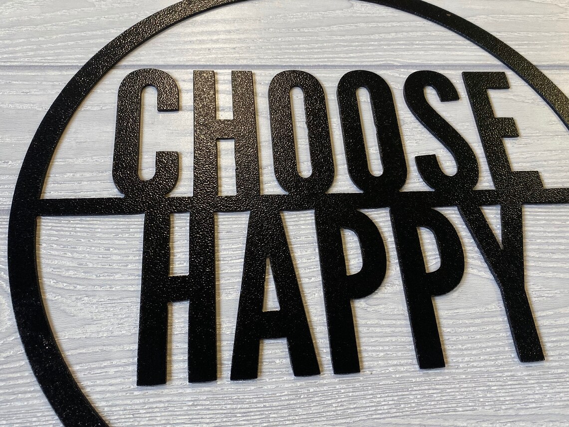 Choose Happy Sign Farmhouse Decor Gallery Wall Sign - Etsy