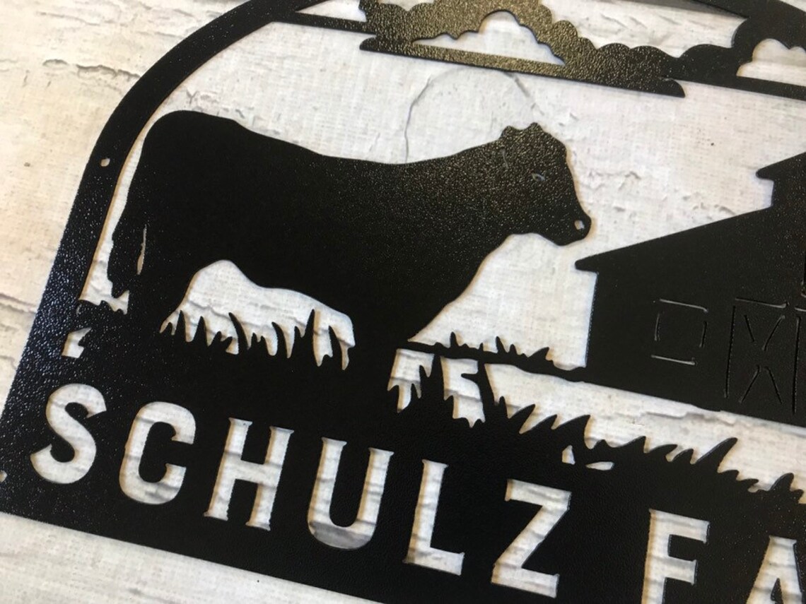 Custom Cattle Sign Personalized Farm Sign - Etsy
