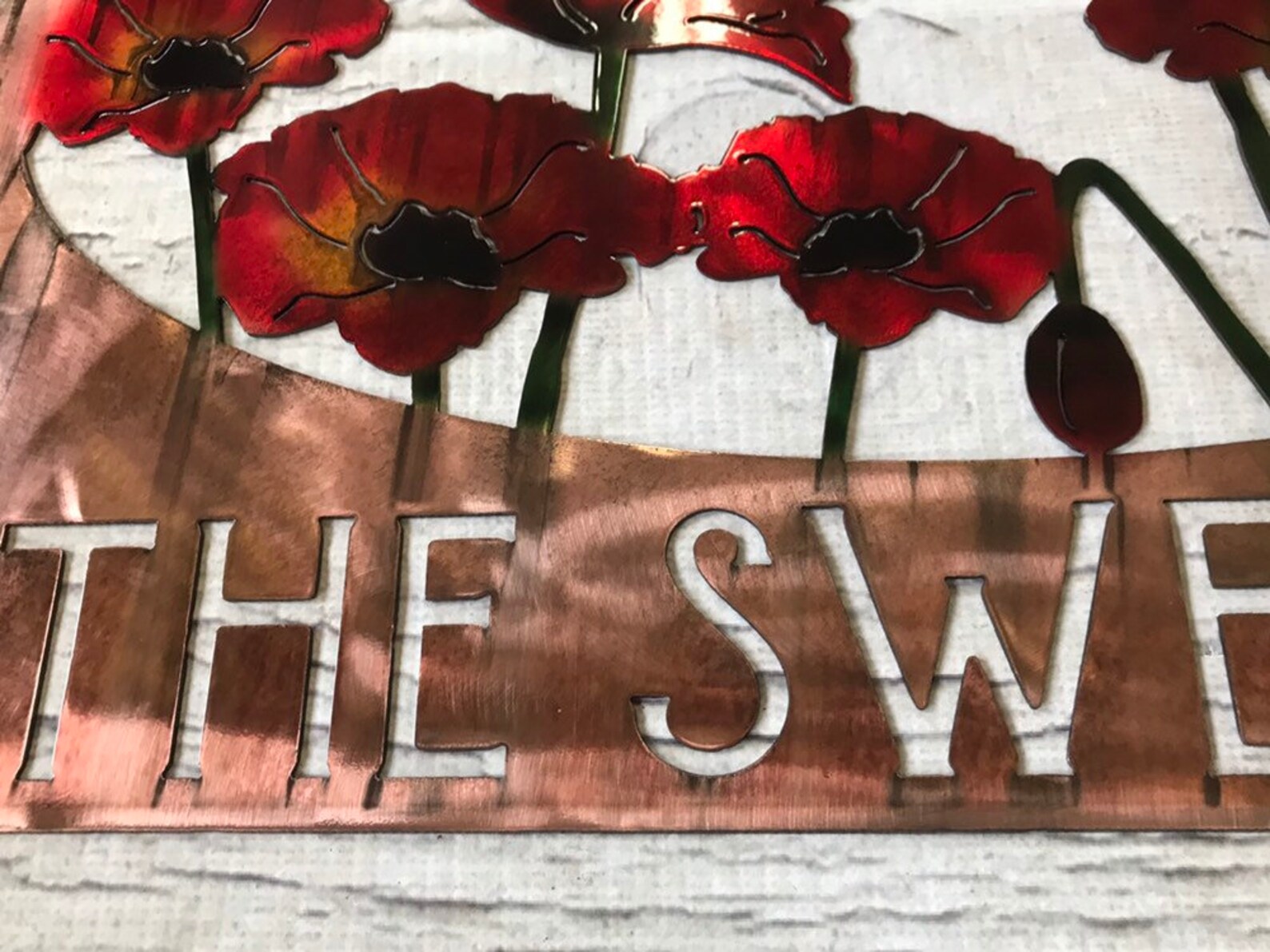 Personalized Welcome Sign Featuring Poppies - Etsy