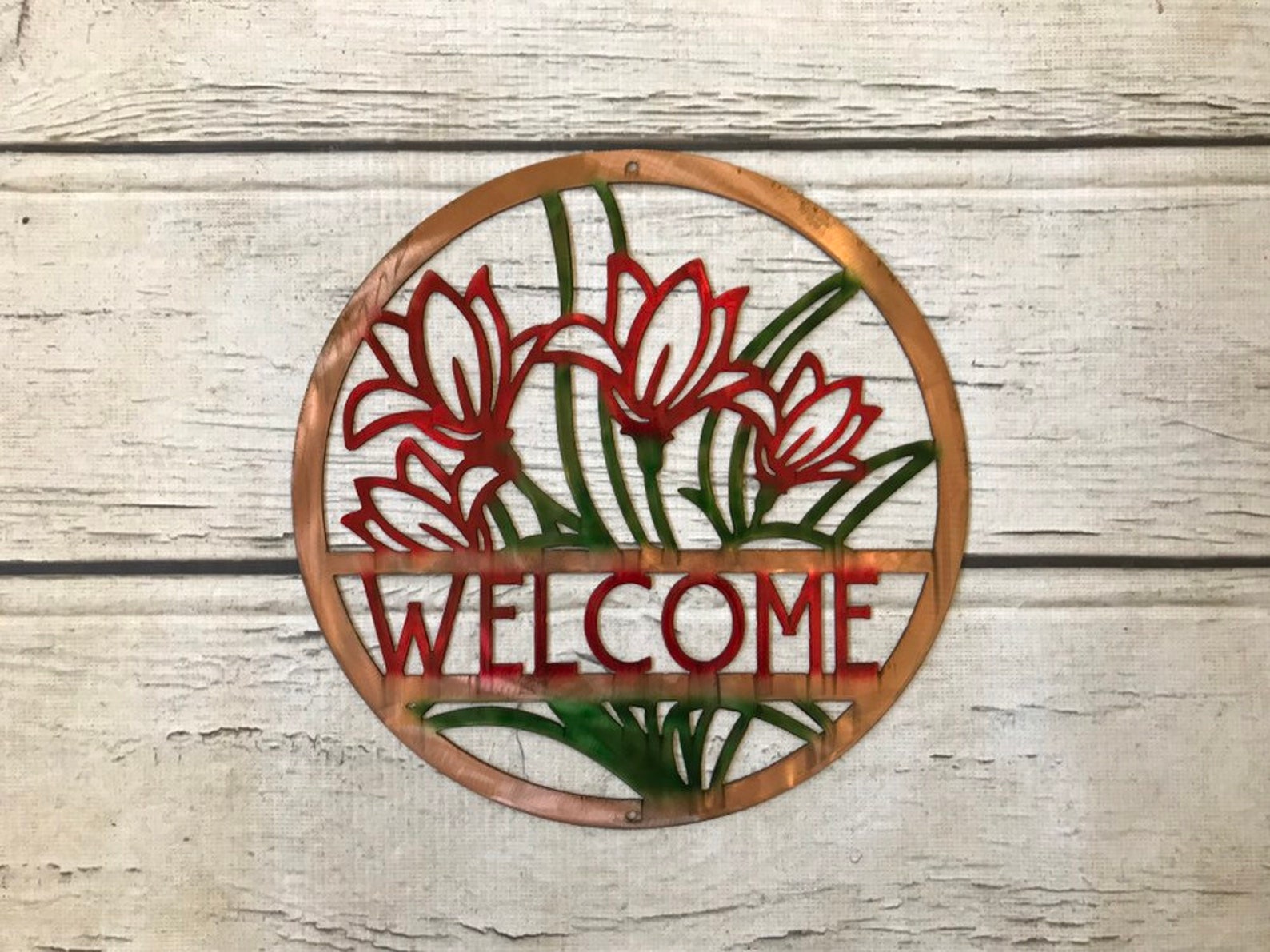 Welcome Tulip Sign Tulip Wall Sign Tulip Door Sign | Etsy