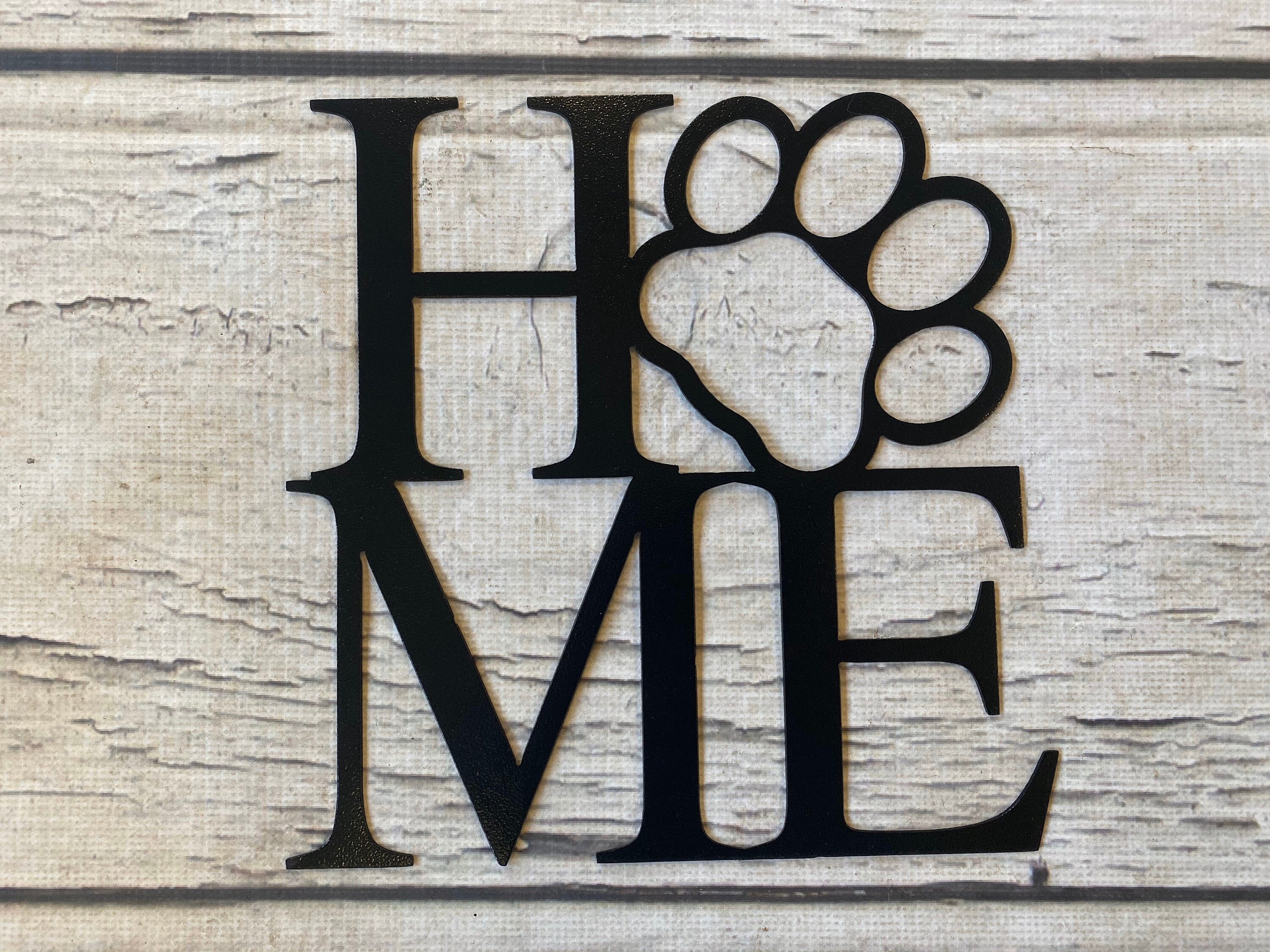 Home Paw Print Sign | Etsy