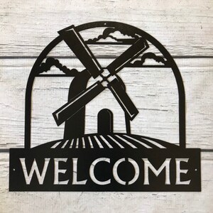 Windmill Welcome Sign, Dutch Windmill Sign - Etsy