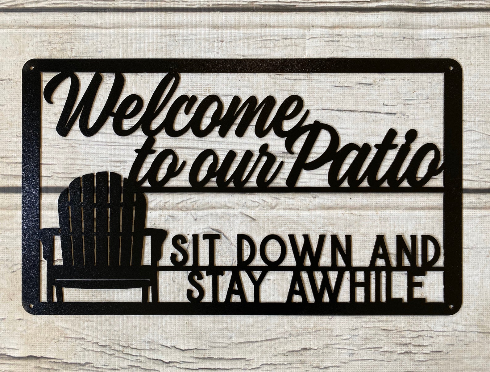 Welcome to Our Patio Sign Patio Sign Outdoor Sign Metal - Etsy
