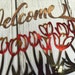 Welcome Tulip Sign, Metal Tulip Art, Welcome Tulip Art - Etsy