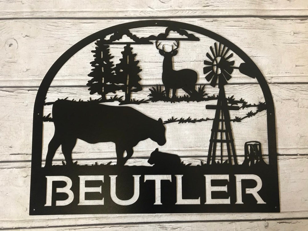 Personalized Farm Scene, Personalized Wildlife Scene, Custom Metal Sign ...