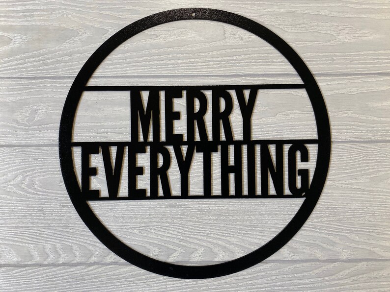 Merry Everything Sign, Farmhouse Decor, Gallery Wall Sign - Etsy
