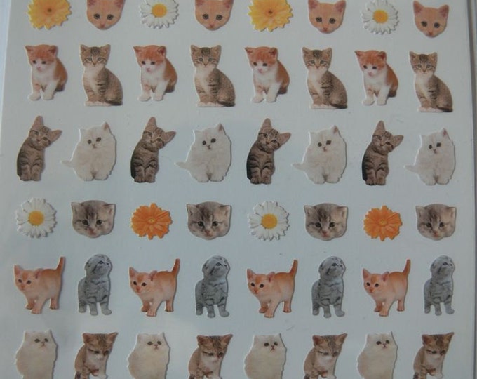 Mind Wave Japanese Kawaii Tiny CATS Sticker Sheet La Dolce - Etsy