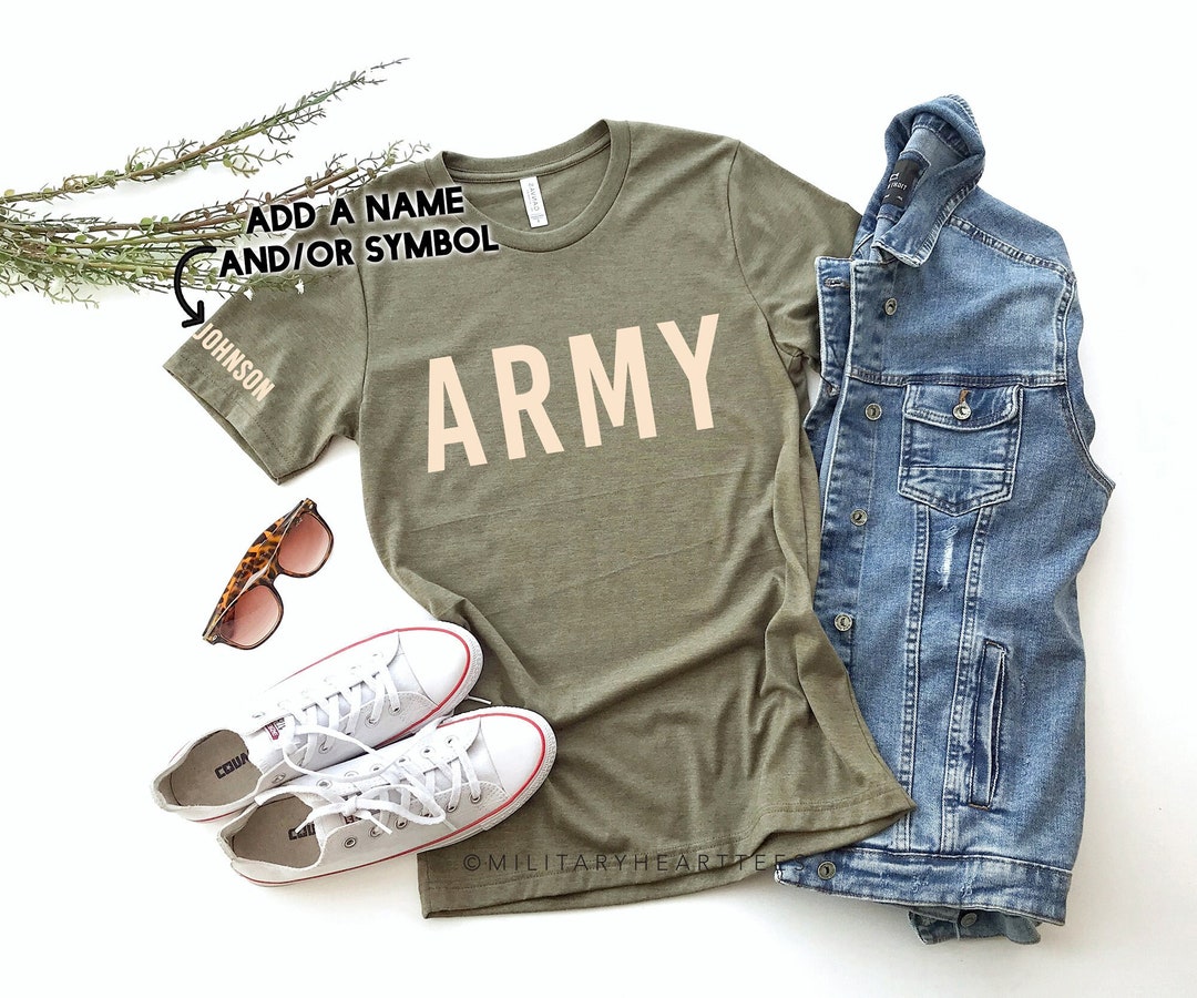 Army Shirt With Name, Personalized Army T-shirt, Custom Army Tee With ...